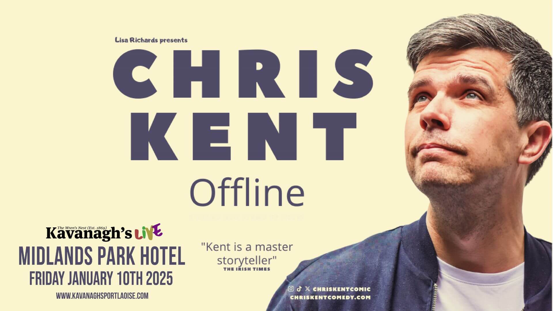 Chris Kent Show | Chris Kent Tour Dates | Midlands Park Hotel